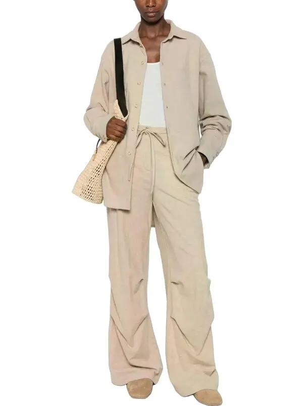 LE SULLY STUDIO Beige Oversized Shirt With Buttoned Cuffs - Neutrals
