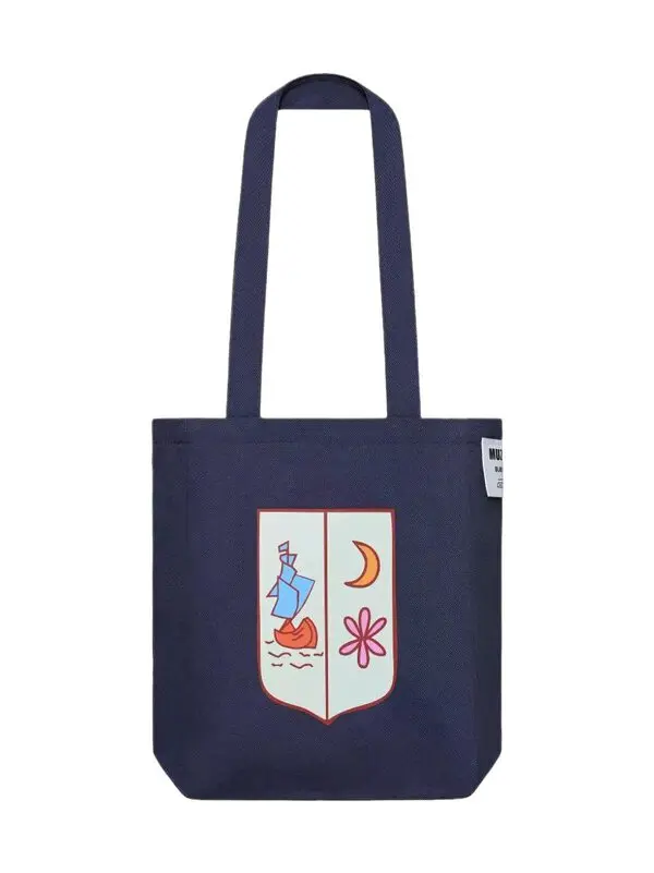 MUZARADI Graphic Print Tote Bag - Blue