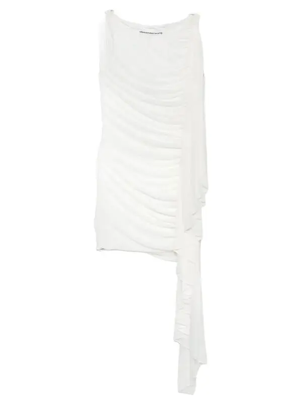 Alexander Wang Ruched Draped-detail Mini Dress - White