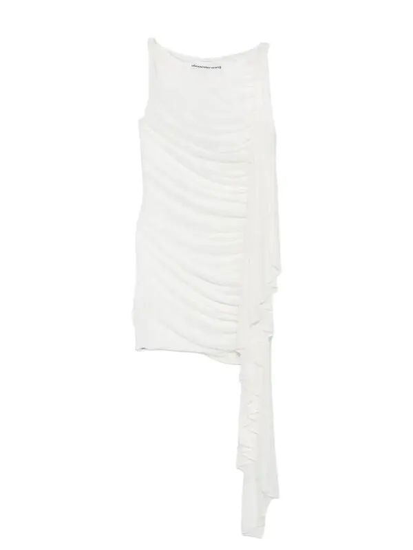 Alexander Wang Ruched Draped-detail Mini Dress - White