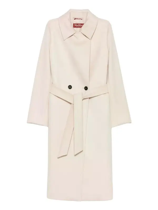 Max Mara Belted Button-fastening Coat - Neutrals