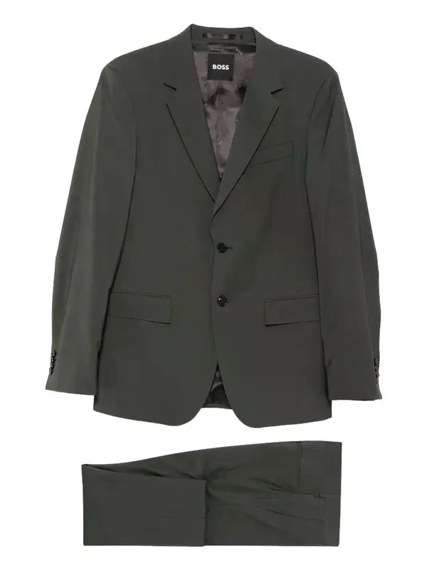 BOSS Single-breasted Wool Suit - Green