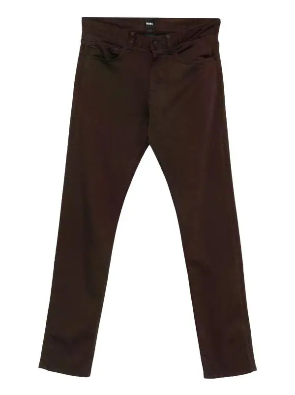 BOSS Delaware Slim-fit Five-pocket Trousers - Brown