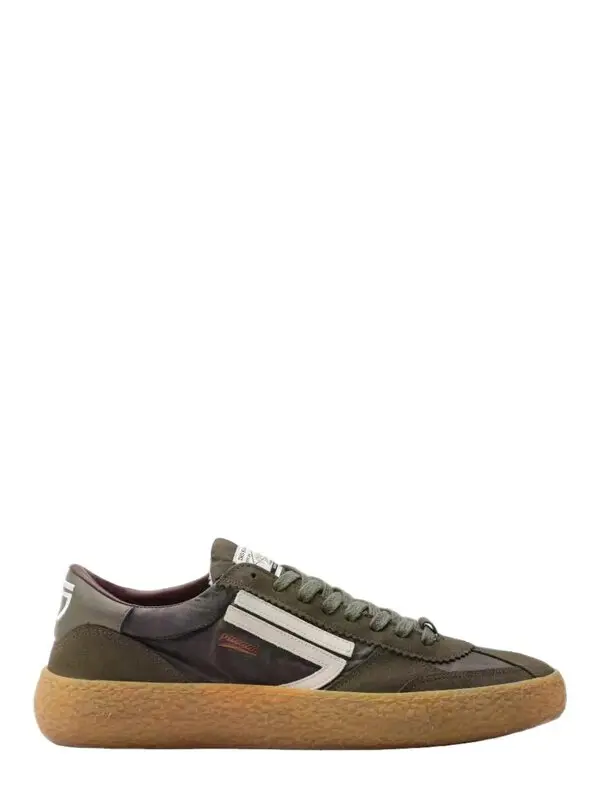PURAAI Waxed Nylon Lace-up Sneakers - Green