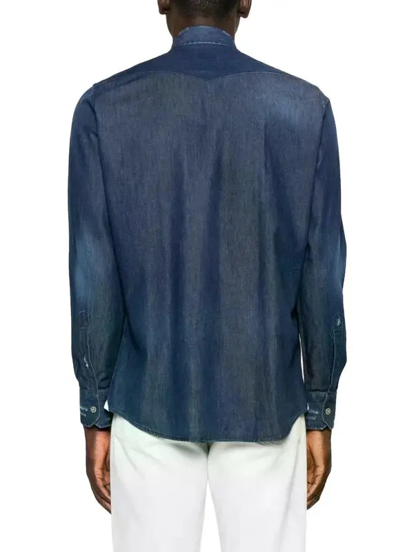 SARTORIO NAPOLI Faded Western-style Shirt - Blue