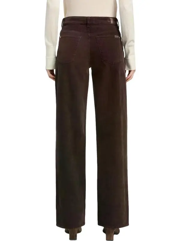 7 For All Mankind Corduroy Straight-leg Trousers - Brown