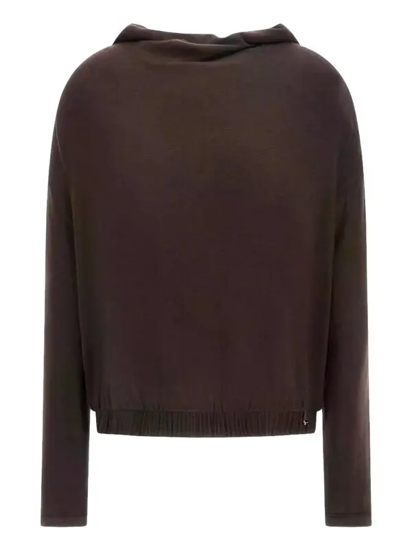Herno Cowl Neck Long Sleeve Sweater - Brown