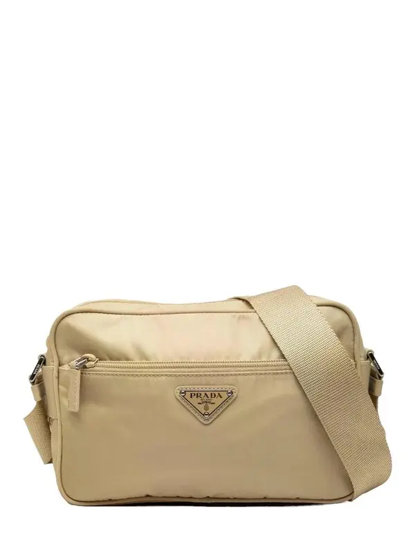Prada Tessuto Camera Crossbody Bag - Neutrals