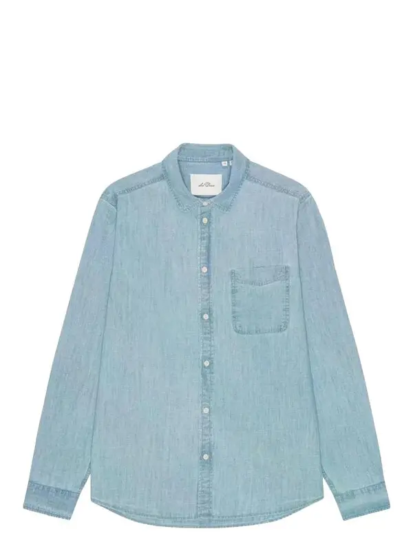 LES DEUX Patch-pocket Long-sleeve Shirt - Blue