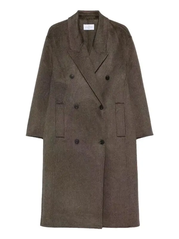 THE DYNAMIS STUDIO Double-breasted Peak-lapel Coat - Brown