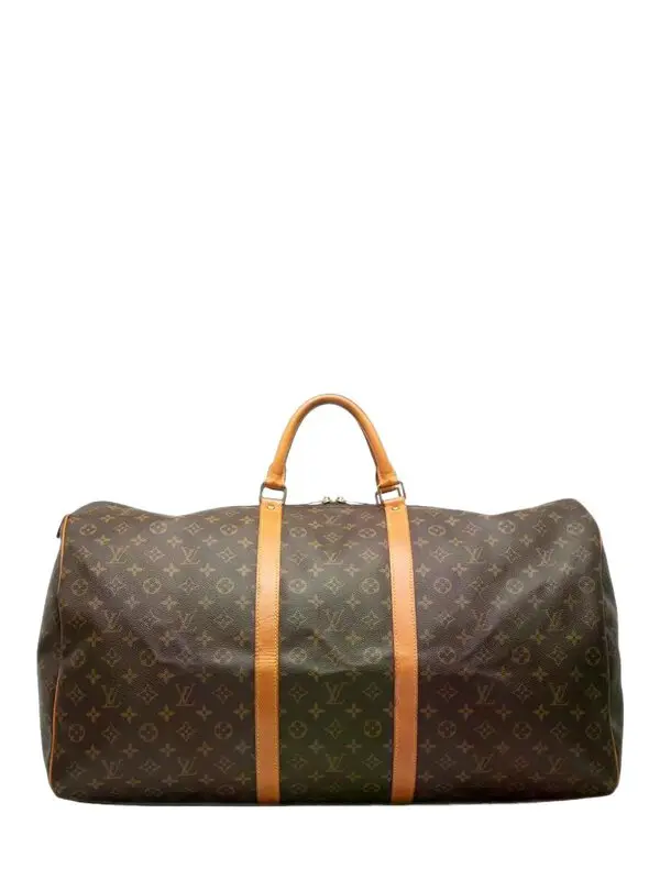 LOUIS VUITTON Monogram Keepall 60 Travel Bag - Brown