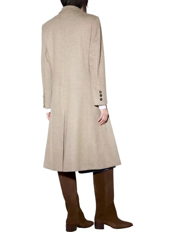 Liviana Conti Double-breasted Peak Lapel Coat - Brown