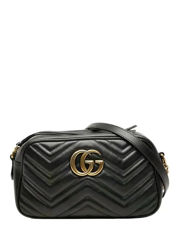 Gucci Matelassé Calfskin Crossbody Bag - Black