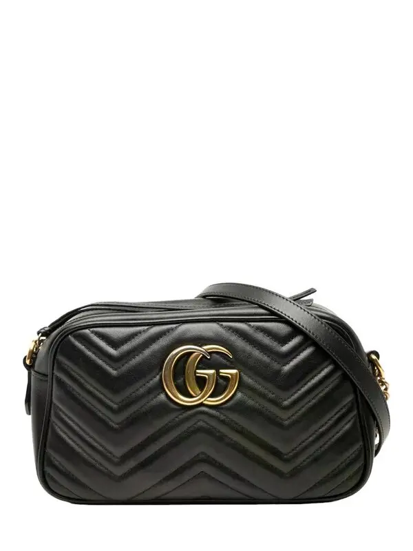 Gucci Matelassé Calfskin Crossbody Bag - Black