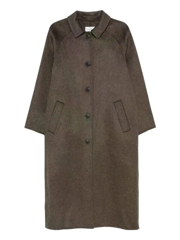 THE DYNAMIS STUDIO Single-breasted Wool-blend Coat - Brown