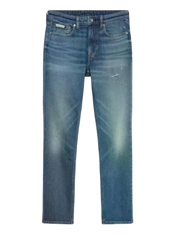 Calvin Klein Distressed Slim-fit Jeans - Blue