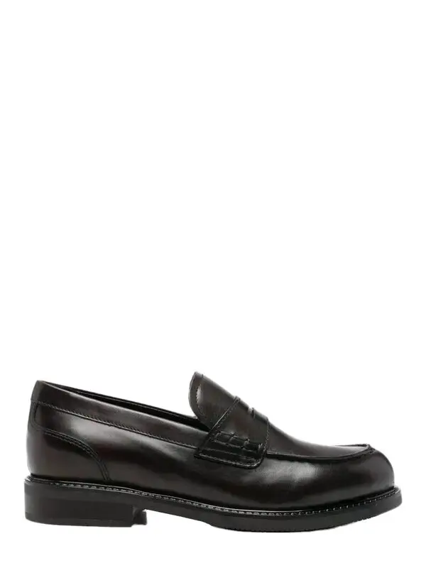 NEROGIARDINI Penny-slot Almond-toe Loafers - Red