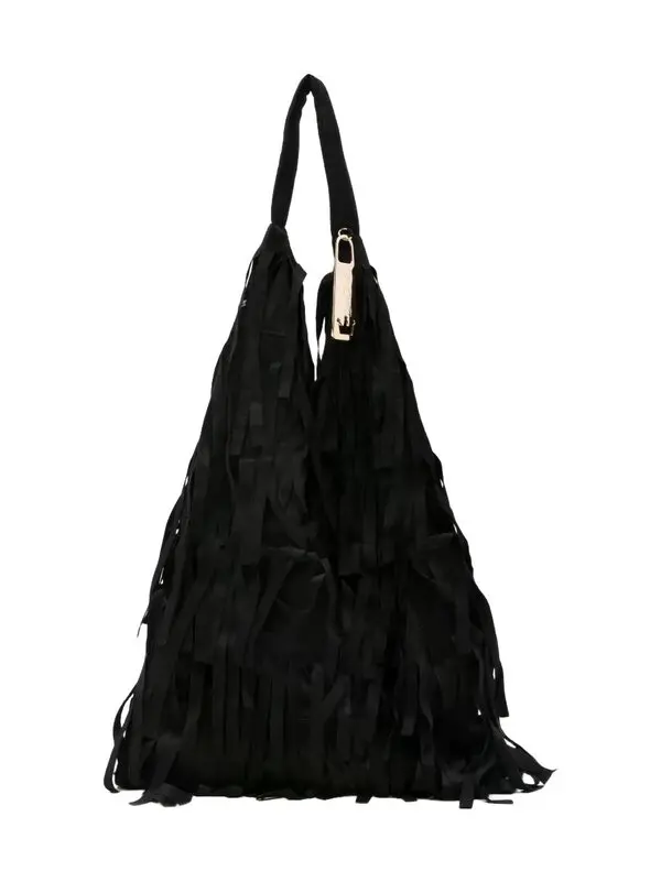 LA MILANESA Agnese Fringe Shoulder Bag - Black