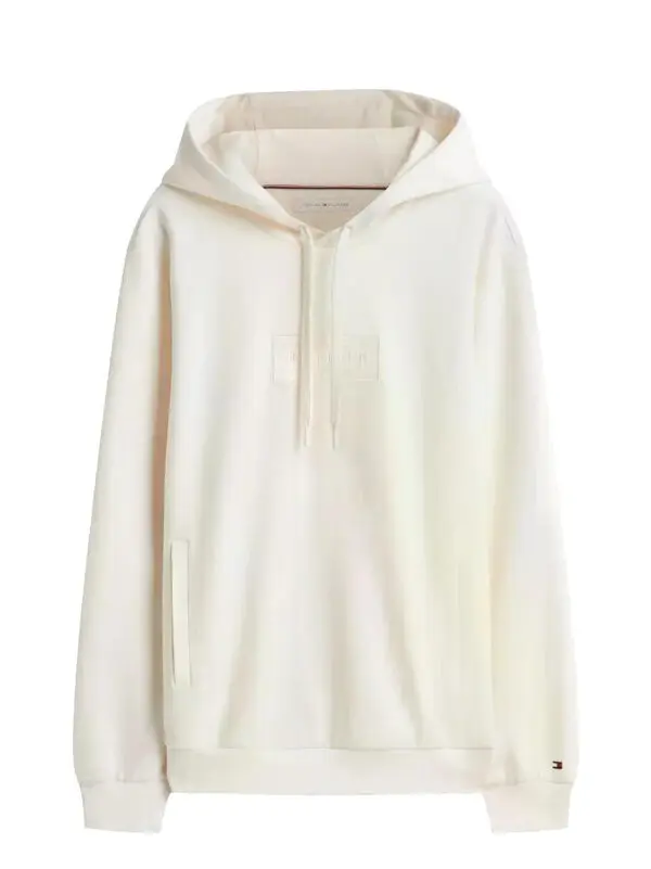 Tommy Hilfiger Logo-patch Drawstring Hoodie - Neutrals