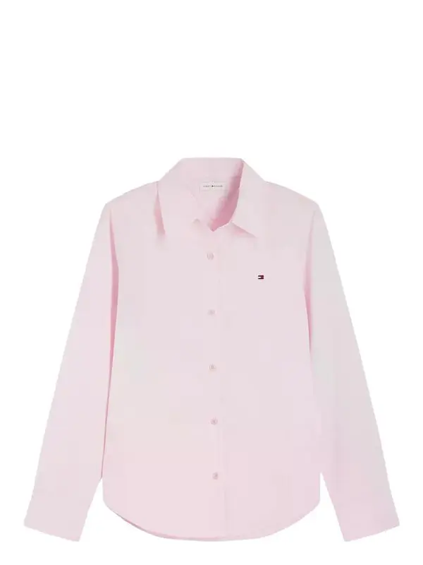 Tommy Hilfiger Embroidered Logo Button-down Shirt - Pink