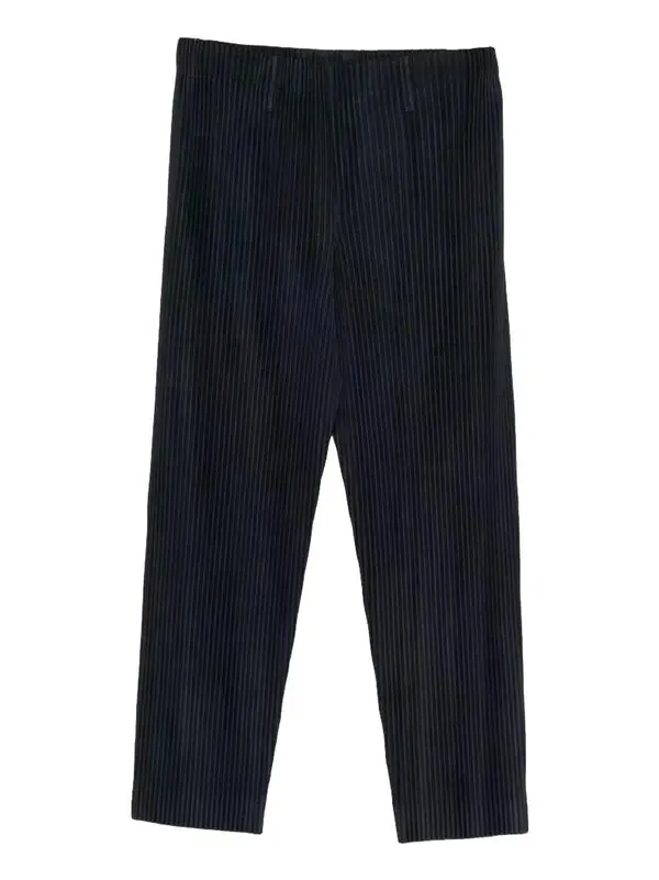 Issey Miyake Plissé Effect Straight-leg Trousers - Blue