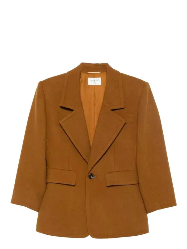 Saint Laurent Single-breasted Notched-lapel Jacket - Brown