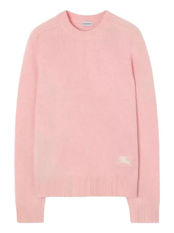 Burberry Cashmere Sweater With Knight Motif - Pink