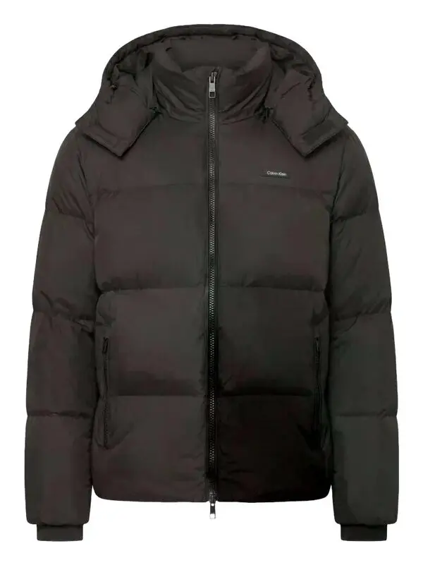 Calvin Klein Padded Hooded Jacket - Brown