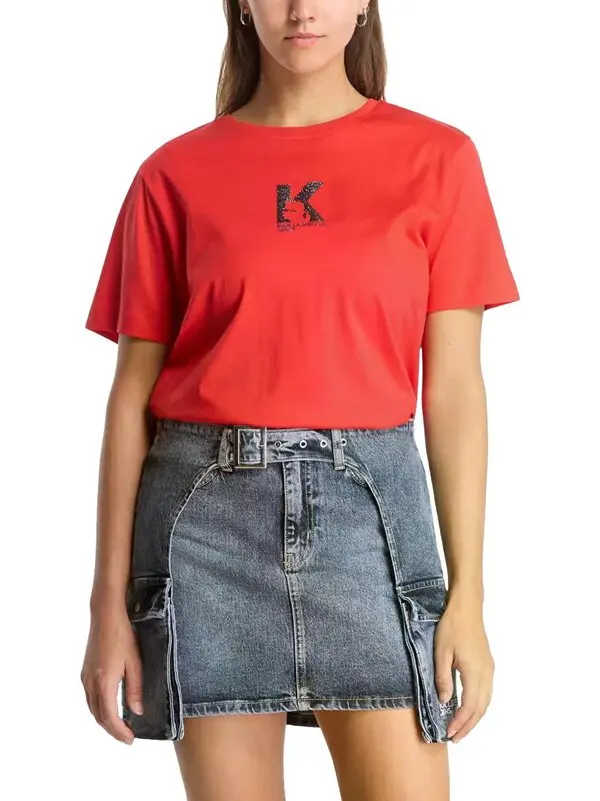 Karl Lagerfeld K Logo-print Short-sleeve T-shirt - Red