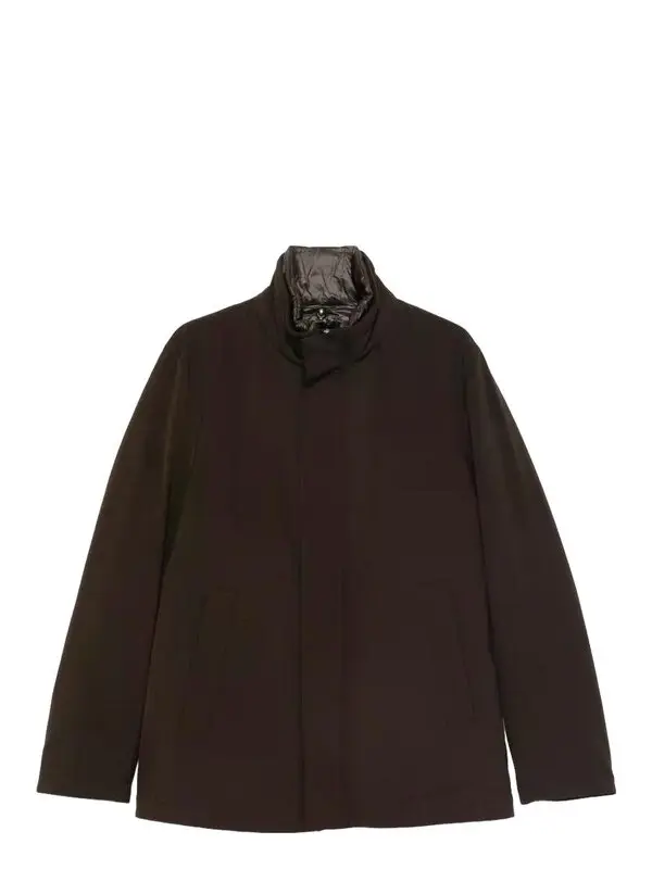 MONTECORE High-neck Jacket With Concealed Zip - Brown
