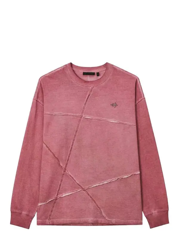 FIVE CM Raw-edge Long-sleeve T-shirt - Pink