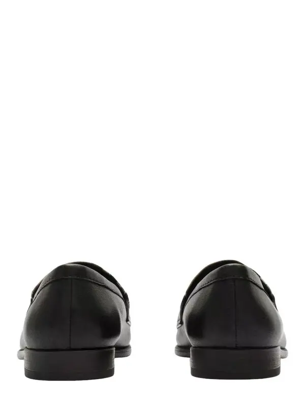 Burberry Check And Leather Opal Loafers - Black