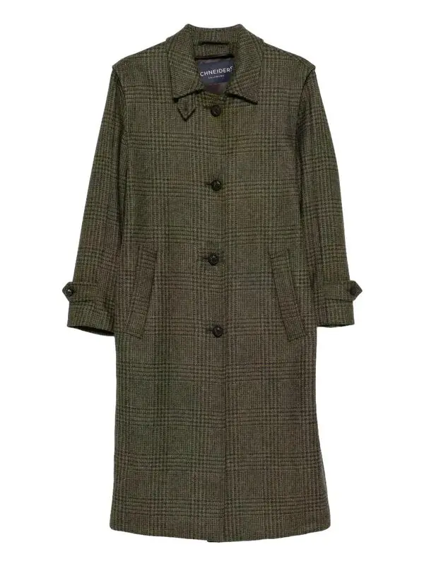 SCHNEIDERS Prince Of Wales Check Coat - Green