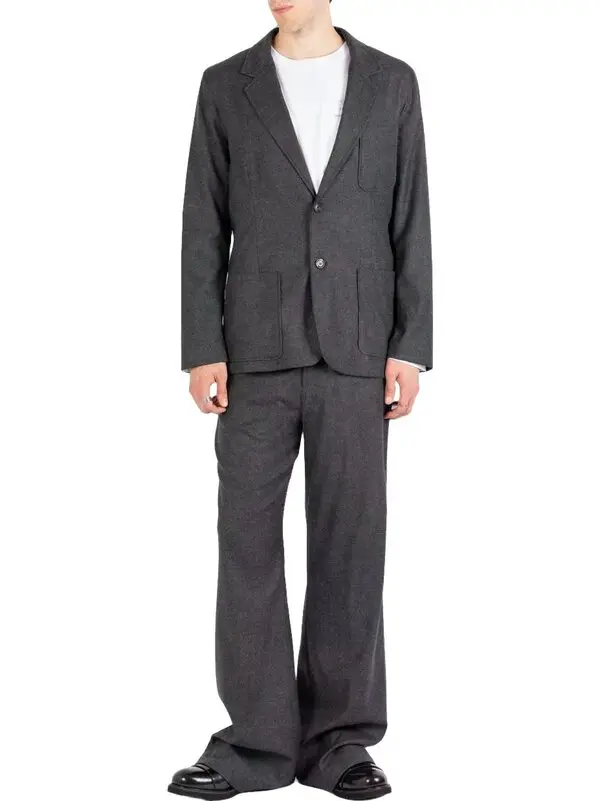 SOCIETE ANONYME Wool Notch-lapel Blazer - Grey