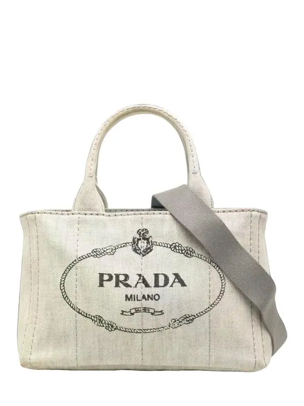Prada Denim Tote - Grey