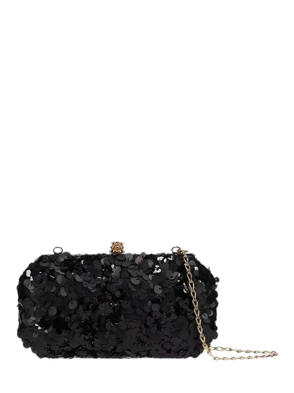 Tyler Ellis Small Perry Sequin Embellished Clutch Bag - Black