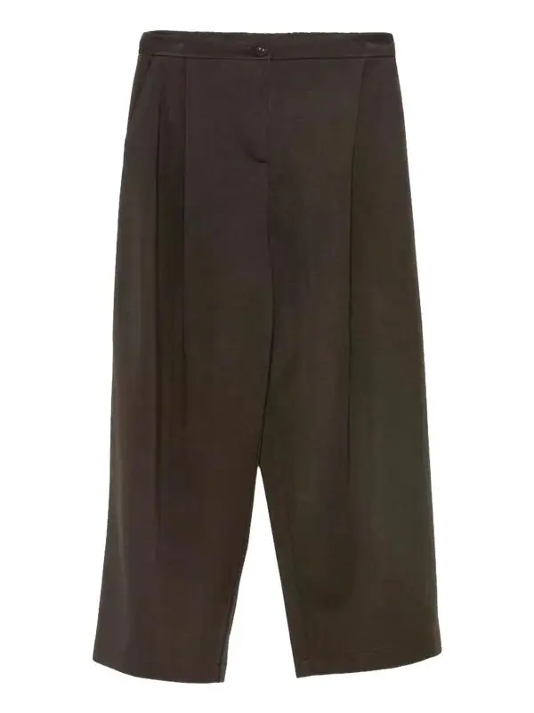 Imperial Wide-leg Cropped Trousers - Brown