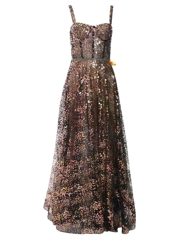 BRONX AND BRONCO Midnight Noir Sequined Gown - Black