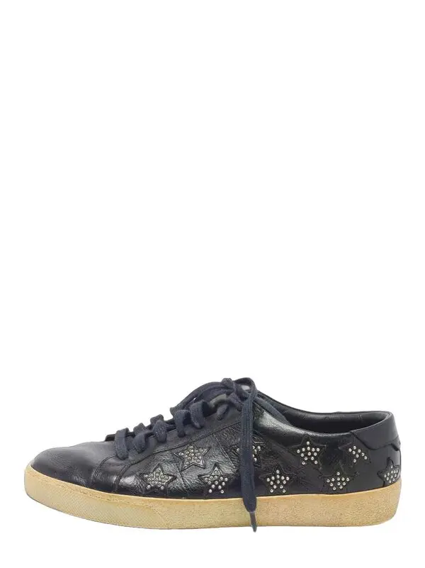 Saint Laurent Court Classic Studded Sneakers - Black
