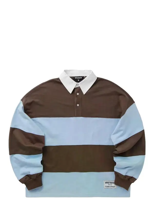 WRSTBHVR Geri Striped Polo Sweater - Brown