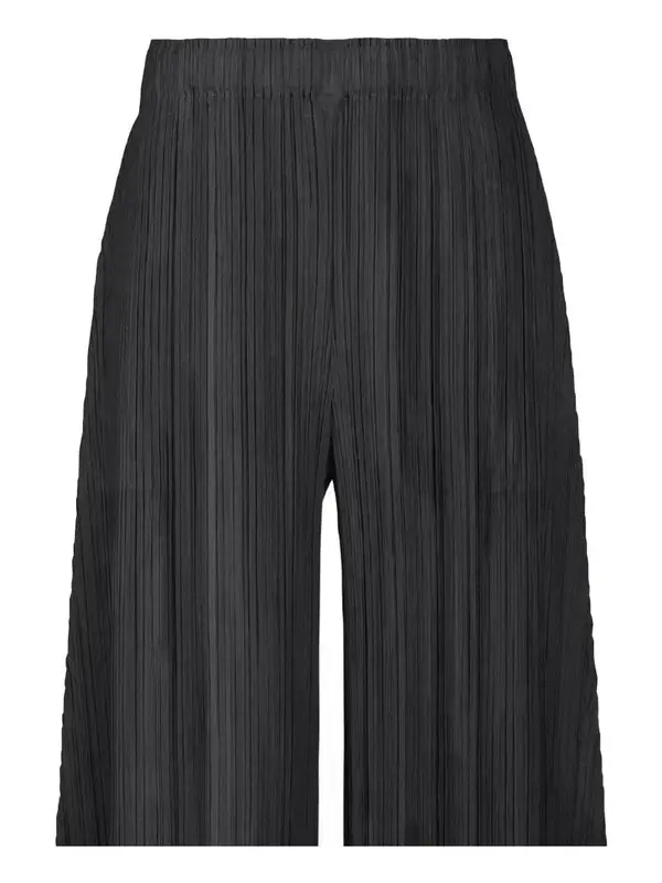 Issey Miyake Elasticated Waistband Wide Leg Trousers - Black