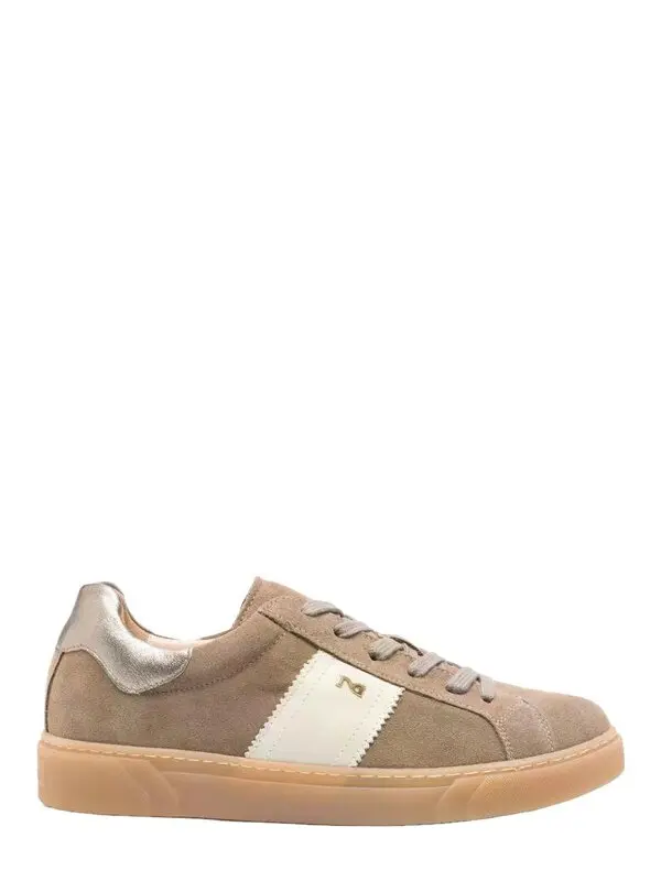NEROGIARDINI Suede Side Stripe Detail Sneakers - Brown