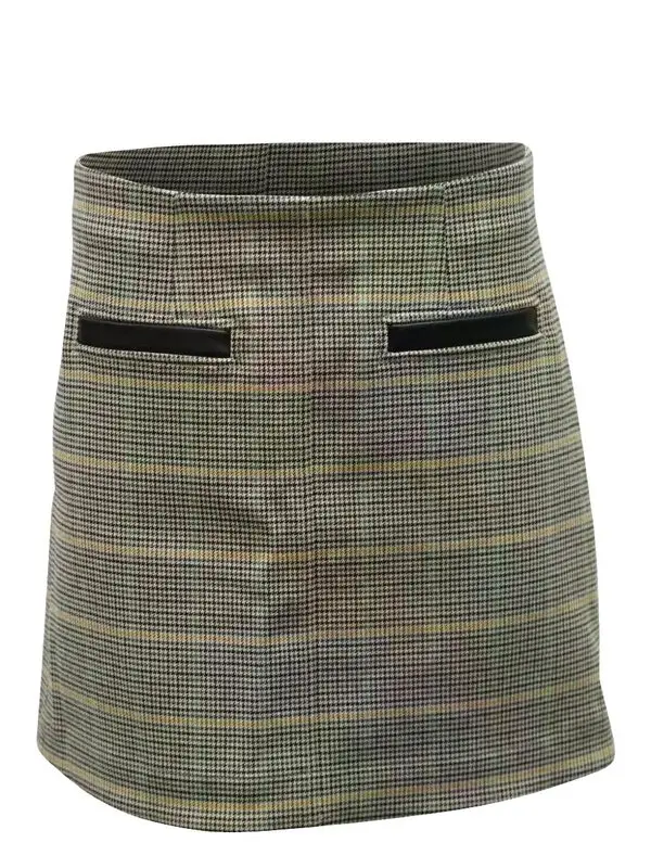 A.L.C. Plaid Houndstooth Mini Skirt - Grey