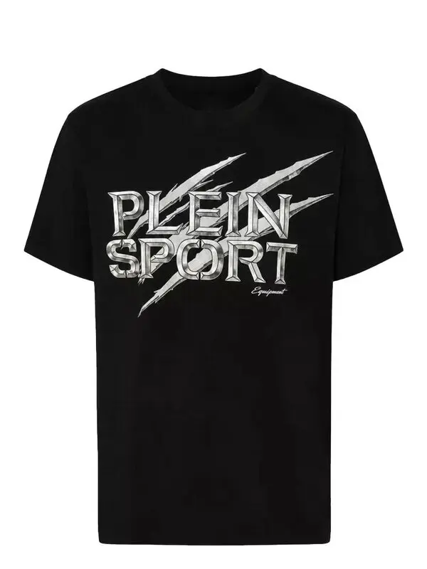 PLEIN SPORT Logo-print Round-neck T-shirt - Black