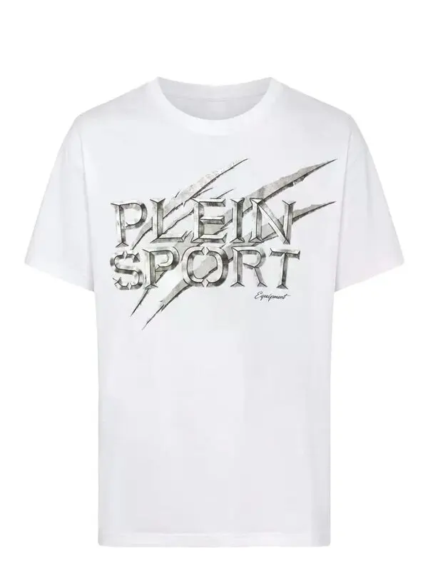 PLEIN SPORT Logo-print Crew-neck T-shirt - White