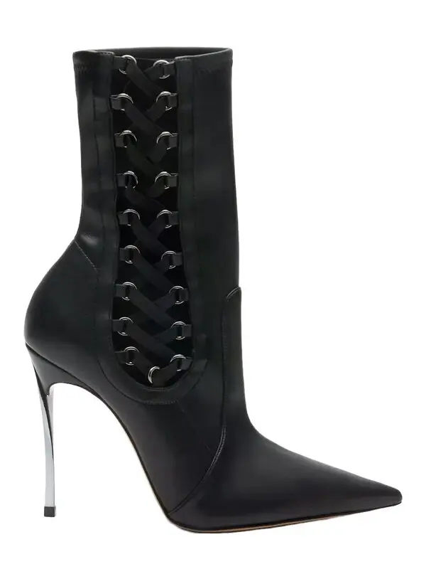 Casadei Superblade Tempest Lace-up Ankle Boots - Black