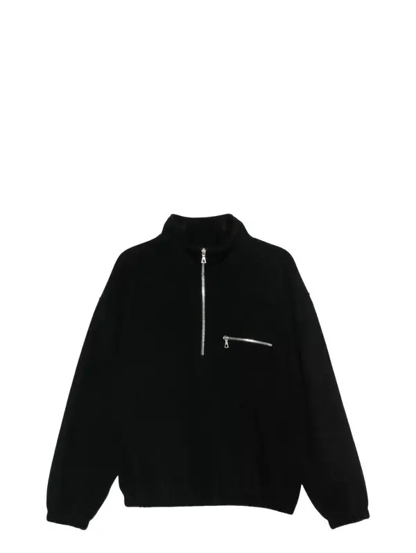 RIER Quarter-zip Fleece Sweatshirt - Black
