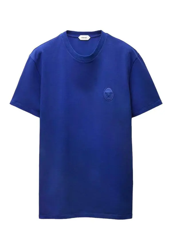Versace Cotton-jersey Slim T-shirt - Blue