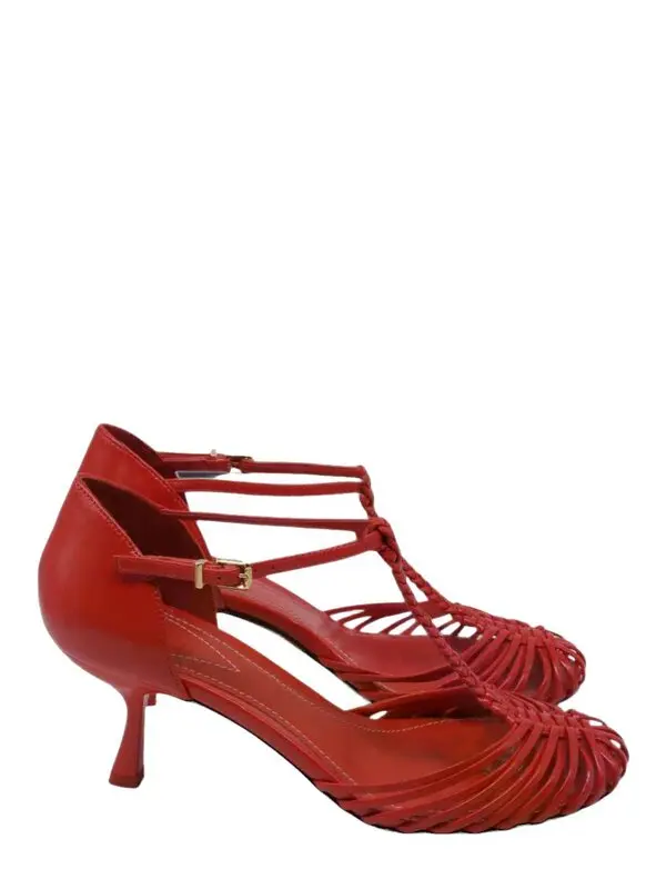 Zimmermann Braided T-strap Pumps - Red