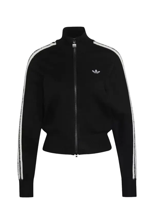 Adidas Knitted Firebird Track Top - Black